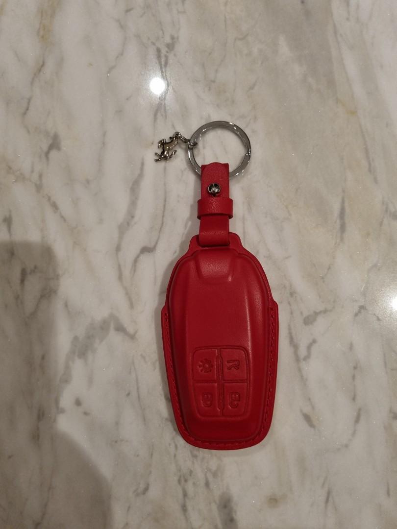 Ferrari Leather Keychain, Car Accessories, Accessories on Carousell
