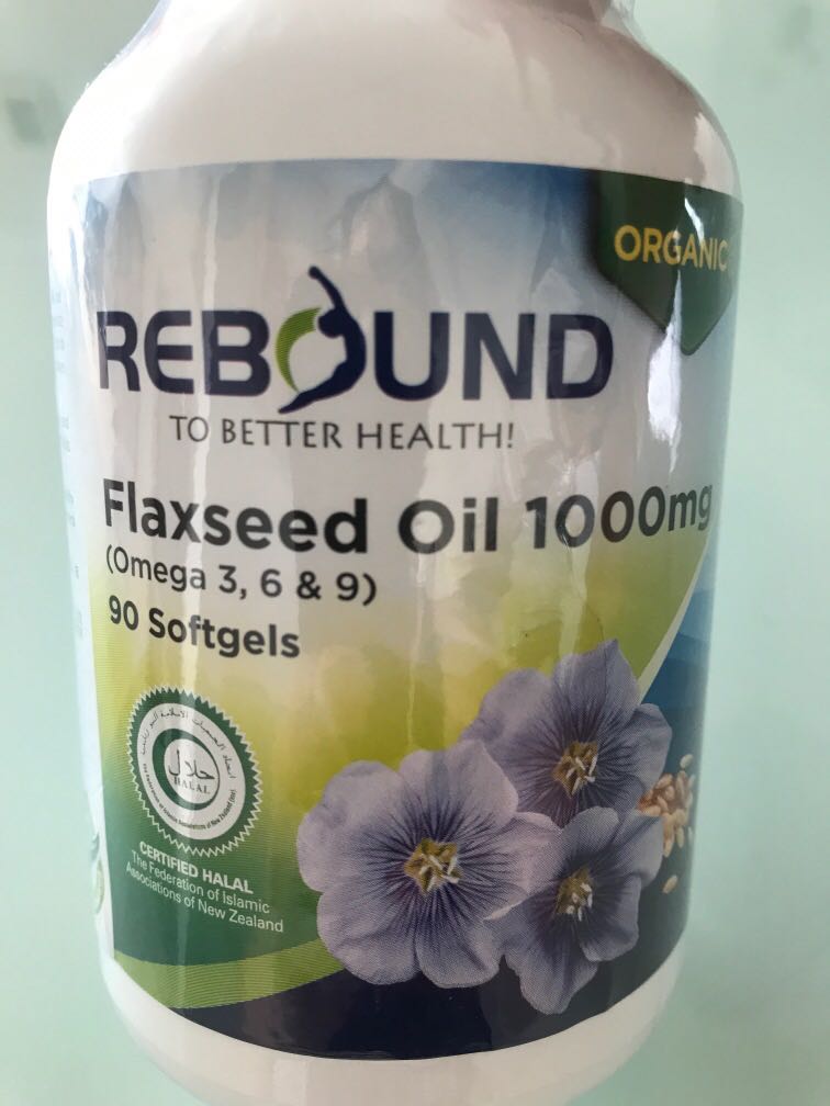 Free - Rebound Flexseed Oil 1000mg, Health & Nutrition, Health ...