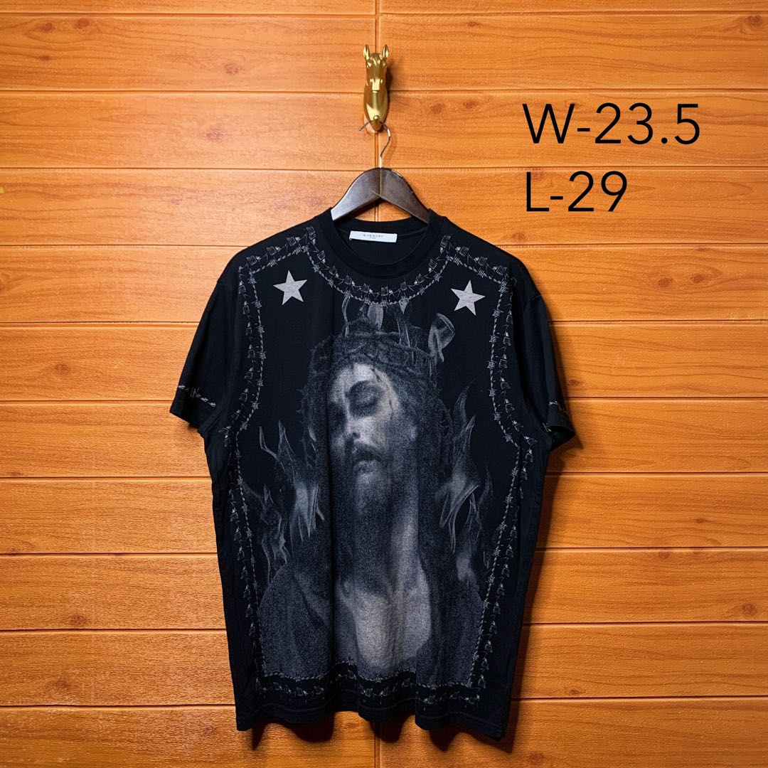 Givenchy Jesus Christ Print T-shirt, Men's Fashion, Tops & Sets, Formal ...