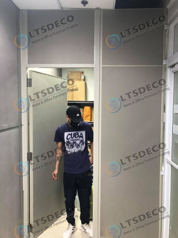 high partition floor to ceiling office partition with partition door ...