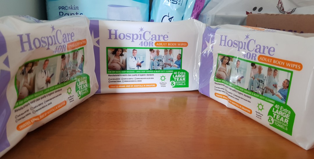 Hospicare 40R adult body wipes, Beauty & Personal Care, Bath & Body ...