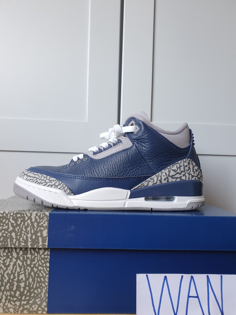 Jordan 3 Georgetown (SOLD), Men's Fashion, Footwear, Sneakers on Carousell