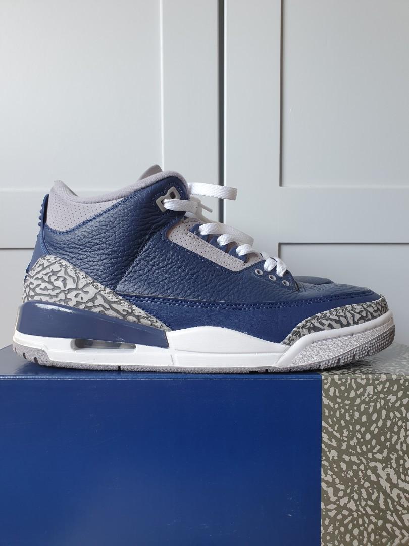 Jordan 3 Georgetown (SOLD), Men's Fashion, Footwear, Sneakers on Carousell