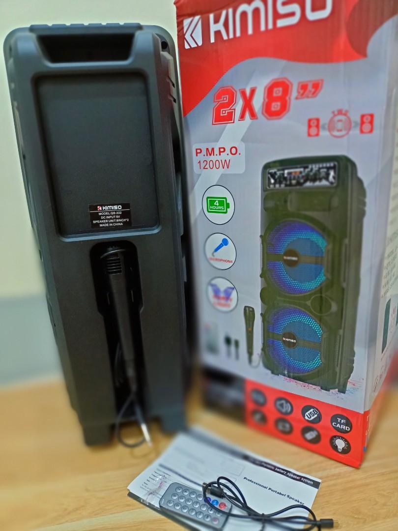 KIMISO QS-222 Portable Bluetooth Wireless Speaker Karaoke with Remote ...