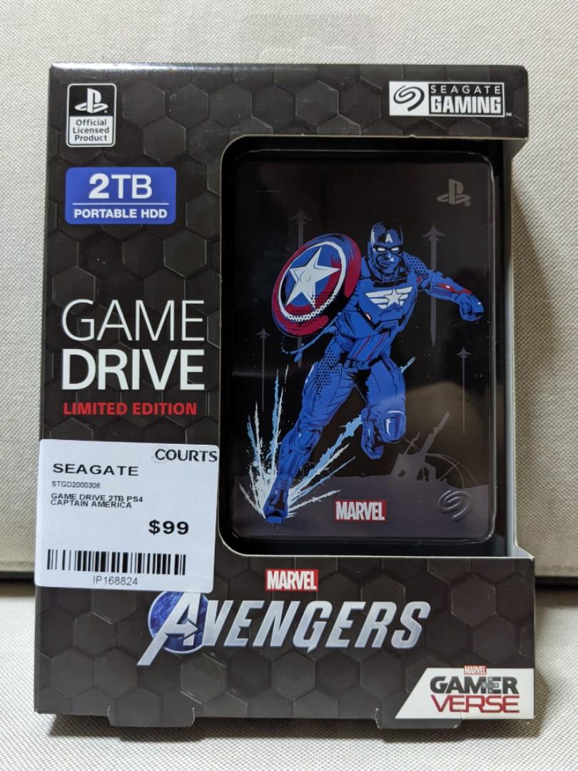 Limited Edition Marvel Avengers Seagate 2TB Game Drive (Captain America ...