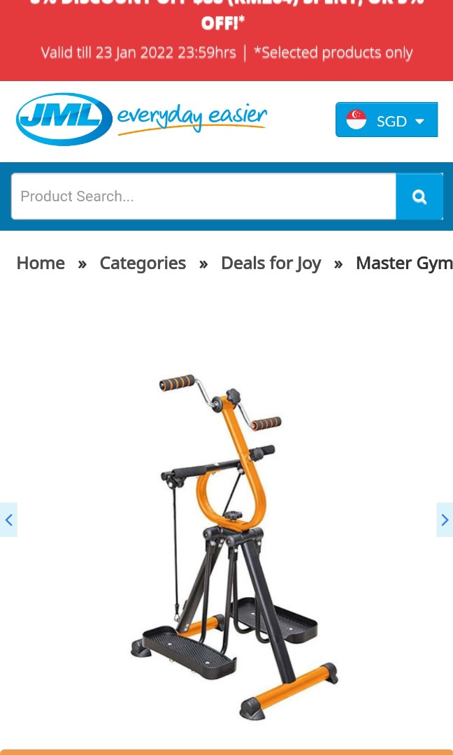 Master gym JML E383 exercise machine, Sports Equipment, Exercise ...