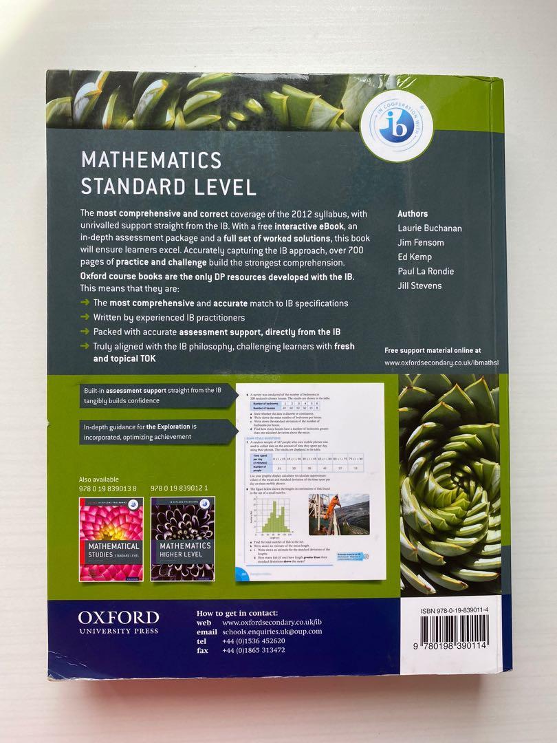 Mathematics Standard Level IB Textbook, Hobbies & Toys, Books ...