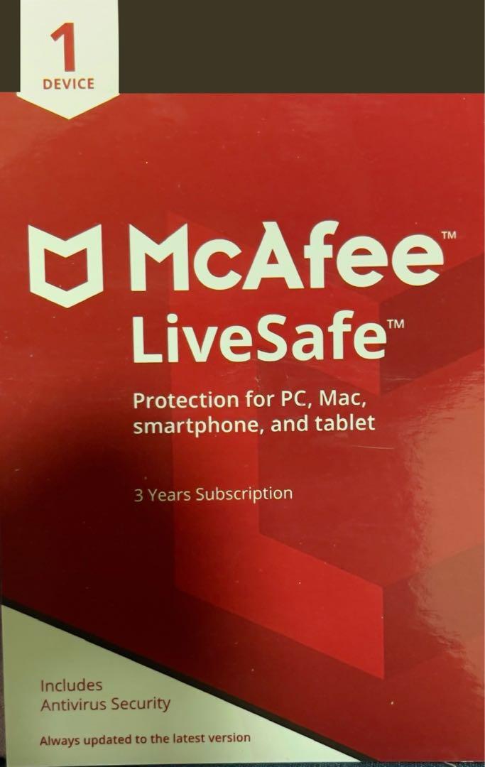 Mcafee livesafe, Computers & Tech, Parts & Accessories, Software on ...