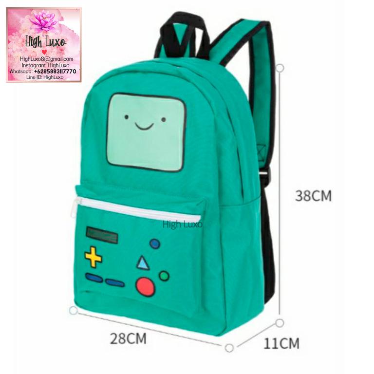 MINISO Adventure Time BIMO Large Backpack Tas Punggung Tas Ransel ...