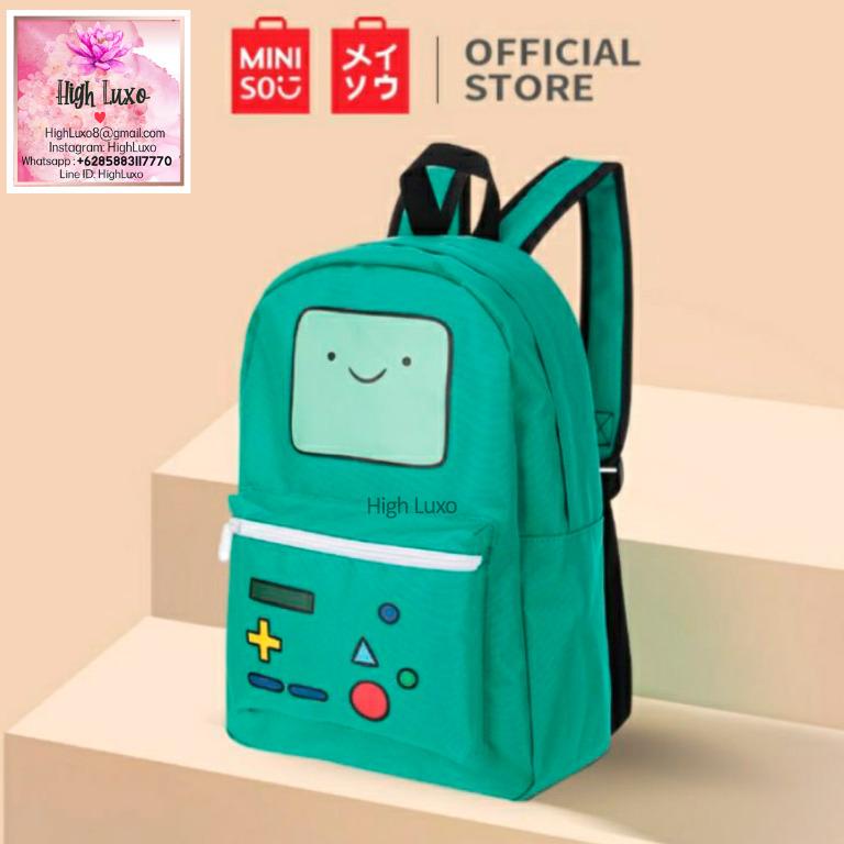 MINISO Adventure Time BIMO Large Backpack Tas Punggung Tas Ransel ...