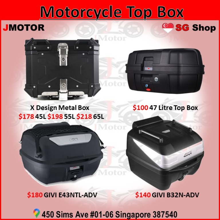 Motorcycle top box and rack, Motorcycles, Motorcycle Accessories on ...