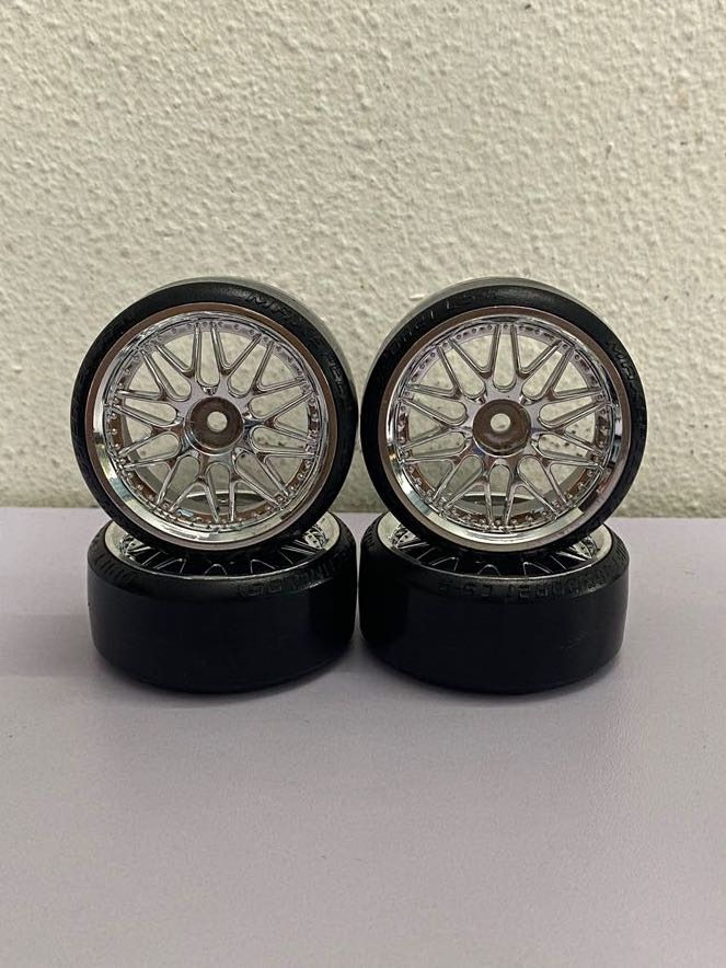 NEW 1/10 Drift RC BBS Wheels (Rims+Tires) Tags: Yokomo, Fujimi, Tamiya ...