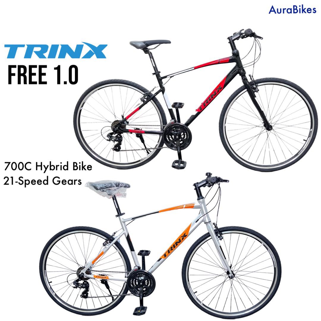 New TRINX FREE 1.0 Hybrid Bike 700C Bicycle, Sports Equipment, Bicycles ...