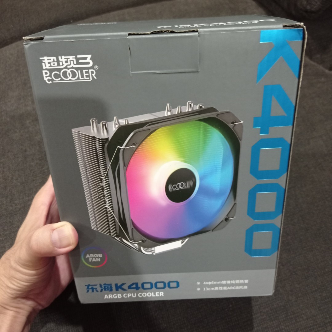 PCCooler K4000 (Paladin 400) CPU Cooler - 13cm ARGB Fan (Intel & AMD ...