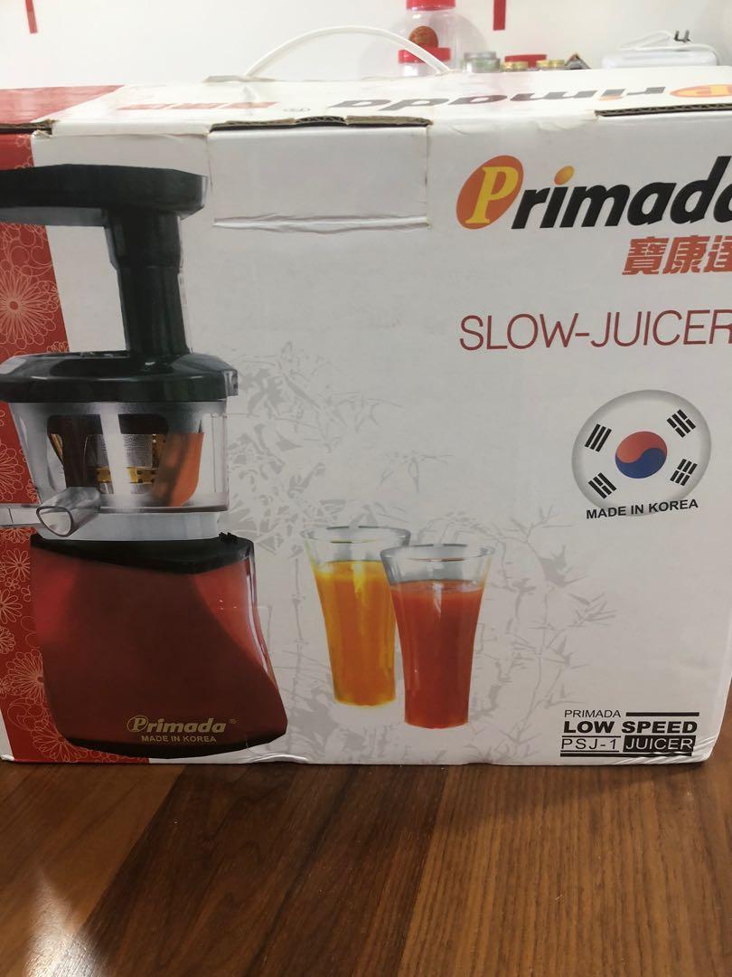 Primada Slow juicer with grinder, TV & Home Appliances, Kitchen ...