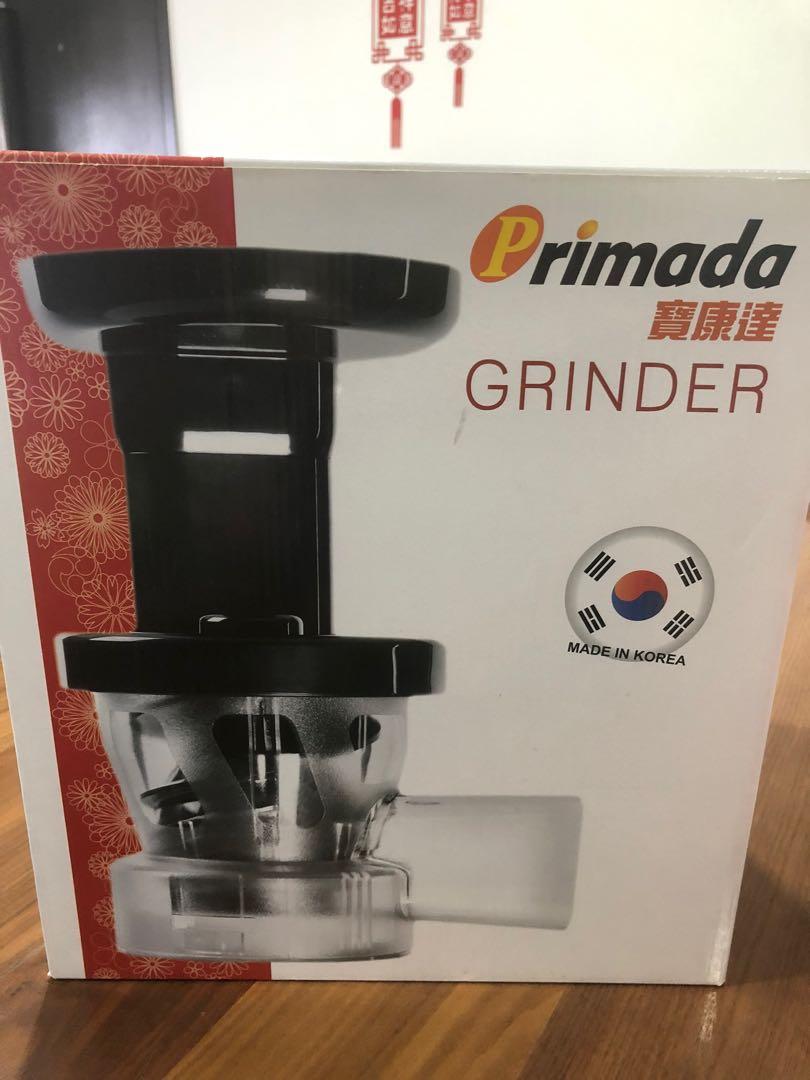 Primada Slow juicer with grinder, TV & Home Appliances, Kitchen ...