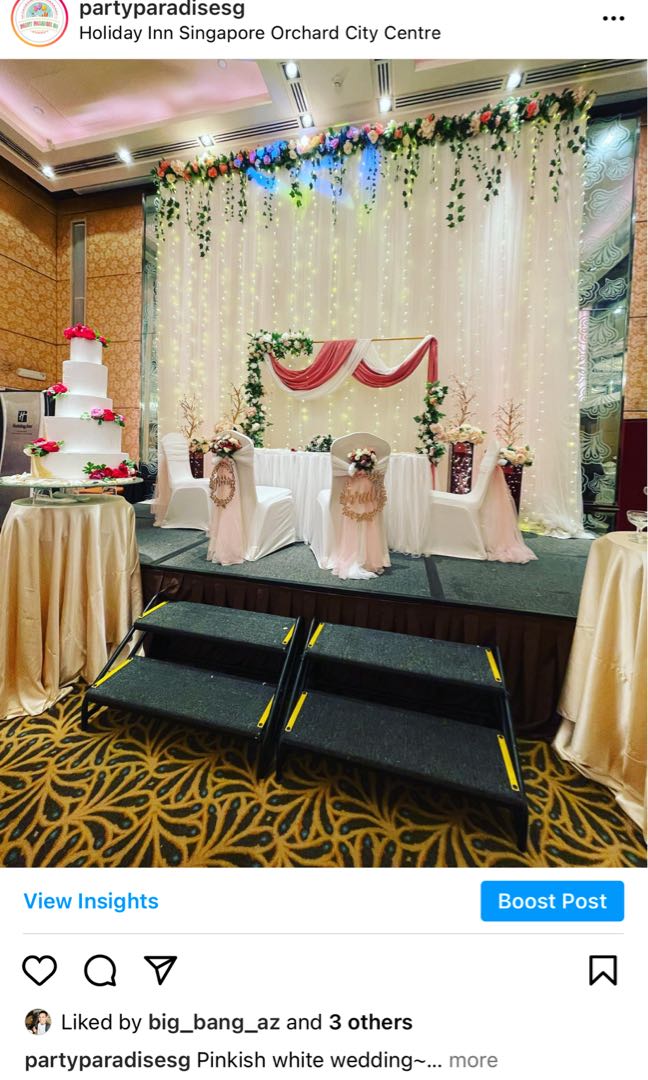 ROM / Solemnization / wedding banquet / photo table / Fairylight aisle ...