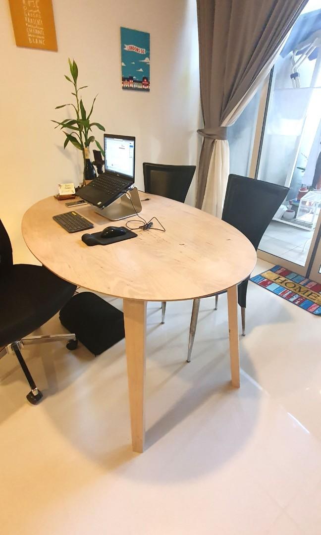 Wooden table for 5 people, Furniture & Home Living, Furniture, Tables ...