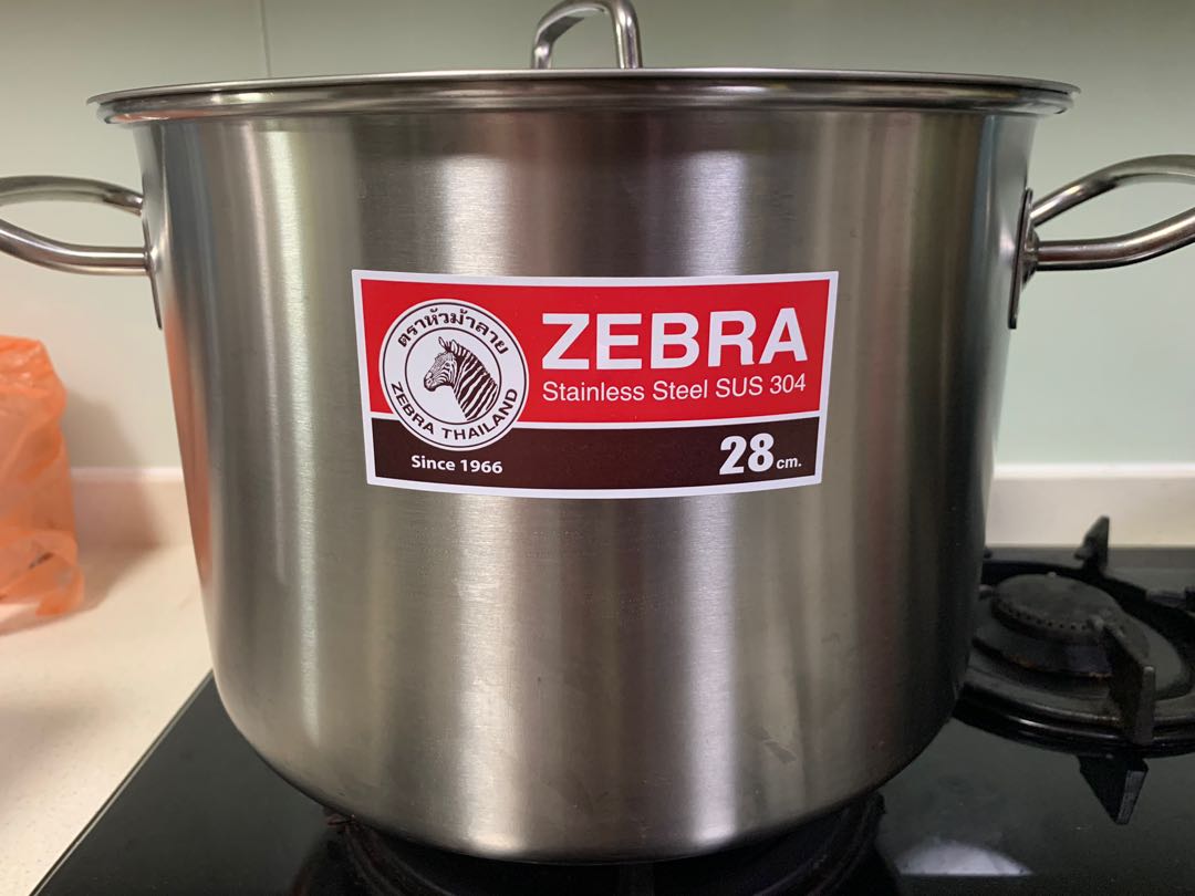 Zebra Stainless Steel SUS 304 28cm Stock Pot, TV & Home Appliances ...