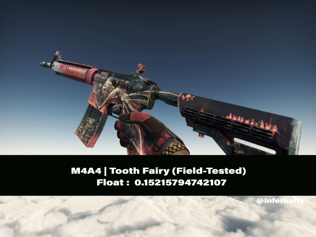 (0.15-0.17FV) M4A4 Tooth Fairy FT CSGO SKINS KNIVES, Video Gaming ...