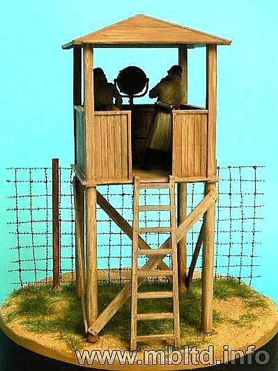 1/35 Master Box #3546, German Watch Tower c/w 4 Figures providing for ...