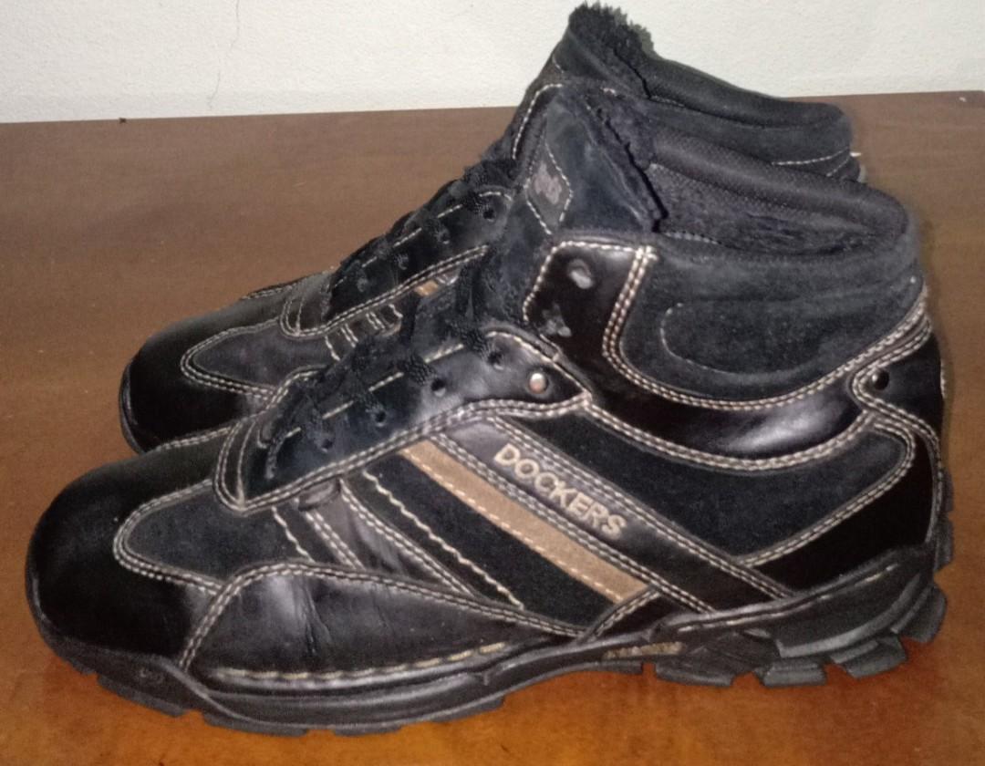 (8uk)(Rm98) Dockers Boots By Gerli Mid Black Leather, Men's Fashion ...