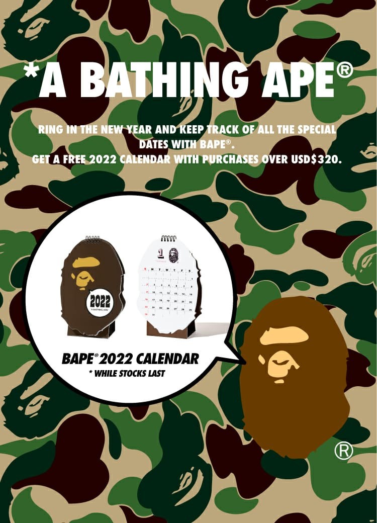 Bape 2022 Calendar, Hobbies & Toys, Memorabilia & Collectibles, Fan ...