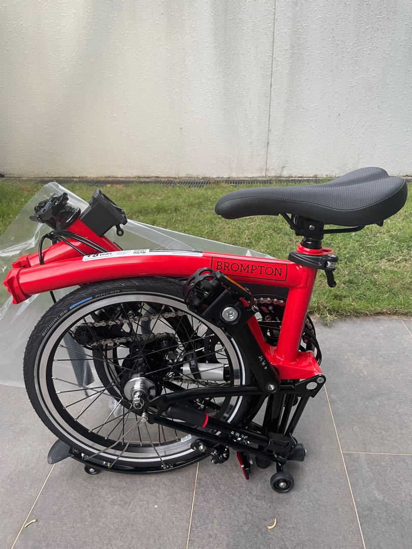 Ready stock Brompton M6L Rocket Red Black Edition, Sports Equipment ...