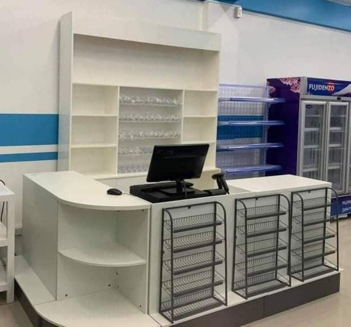 Cashier Counter Checkout Counter Laminated Wood Counter, Furniture ...