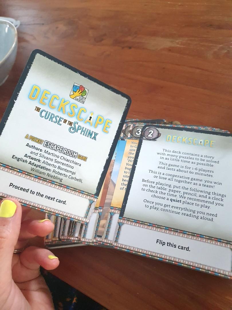 Escape Room Card Game, Hobbies & Toys, Toys & Games on Carousell