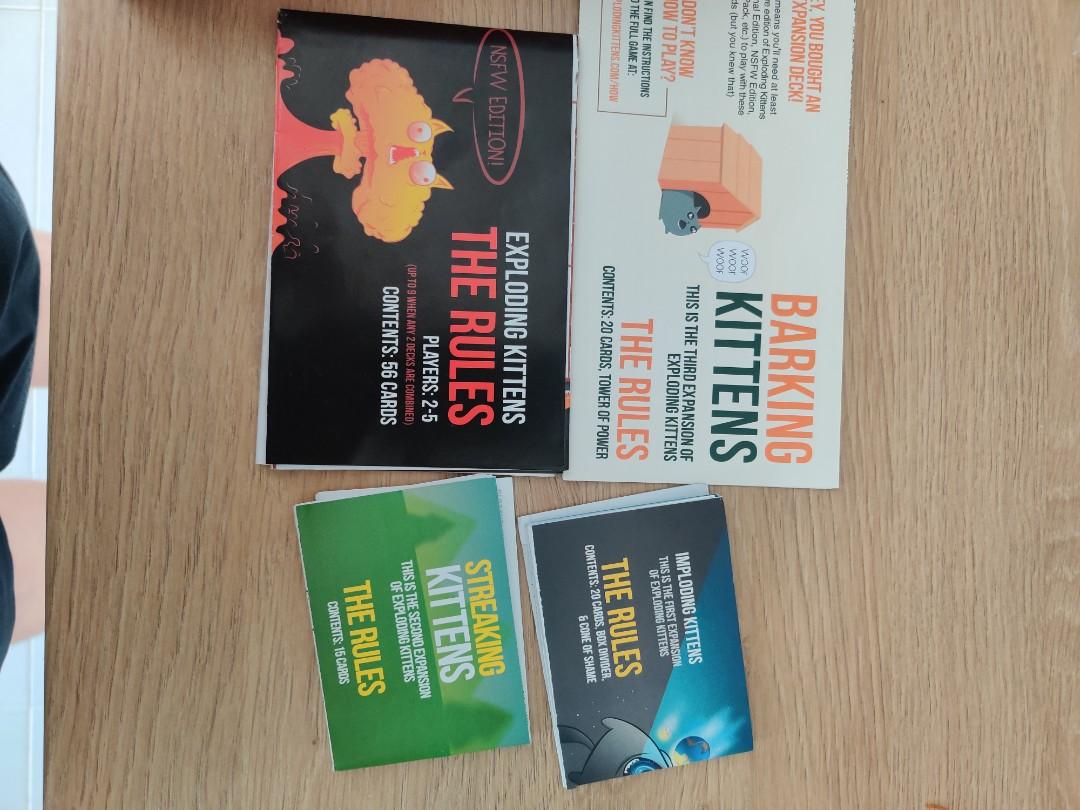 FAKE Exploding kittens(nsfw) with expansions, Hobbies & Toys, Toys ...