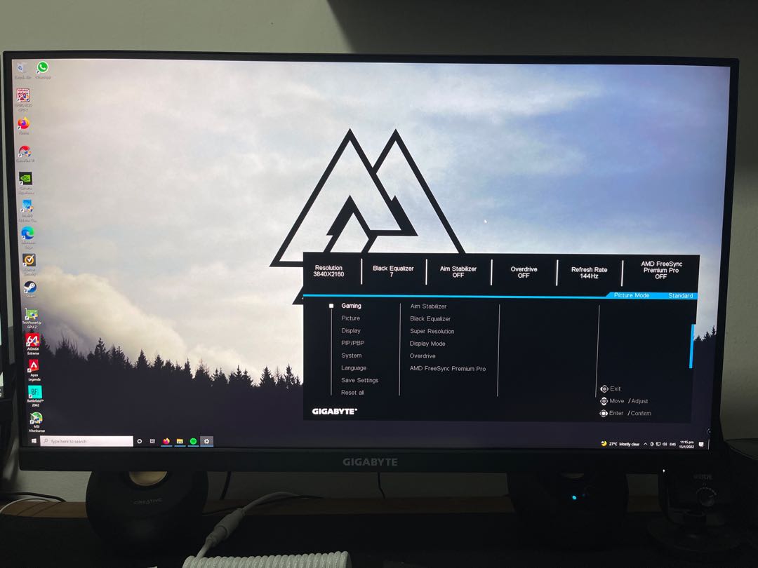 Gigabyte M28U 4K UHD 144Hz 28" HDMI 2.1 Gaming Monitor, Computers ...
