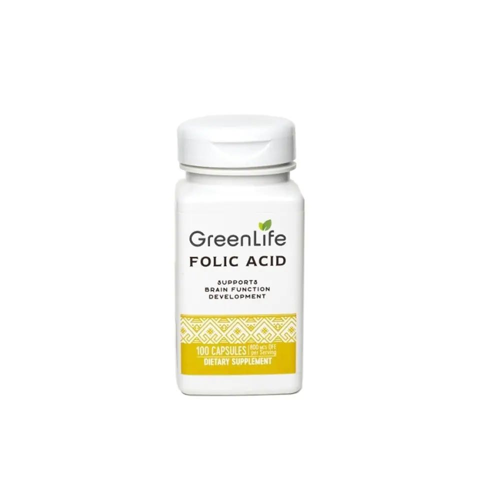Greenlife folic acid (50 pills), Health & Nutrition, Health Supplements ...