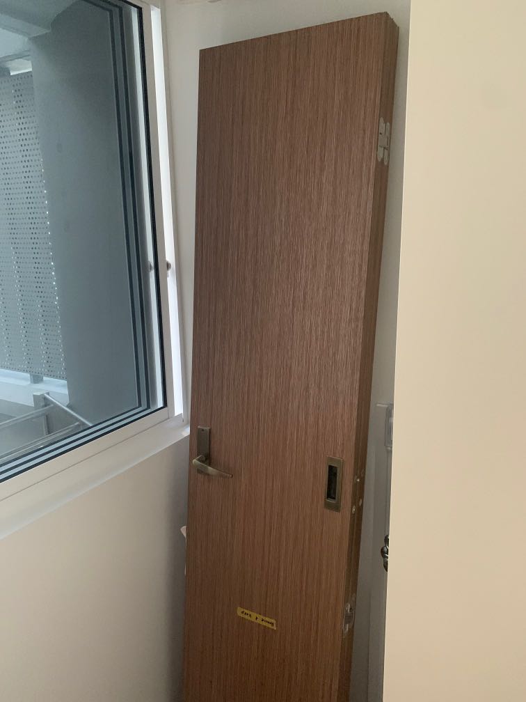 Hdb bto toilet bi fold door, Furniture & Home Living, Security & Locks ...