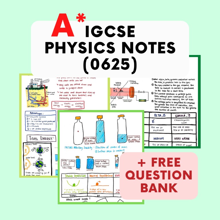 (IGCSE Notes) A* IGCSE Physics Notes (Softcopy), Hobbies & Toys, Books ...