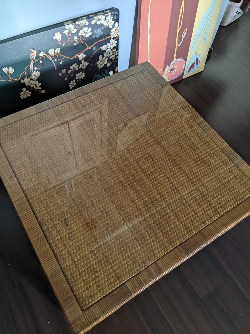 IKEA rattan table for sale, Furniture & Home Living, Furniture, Tables ...