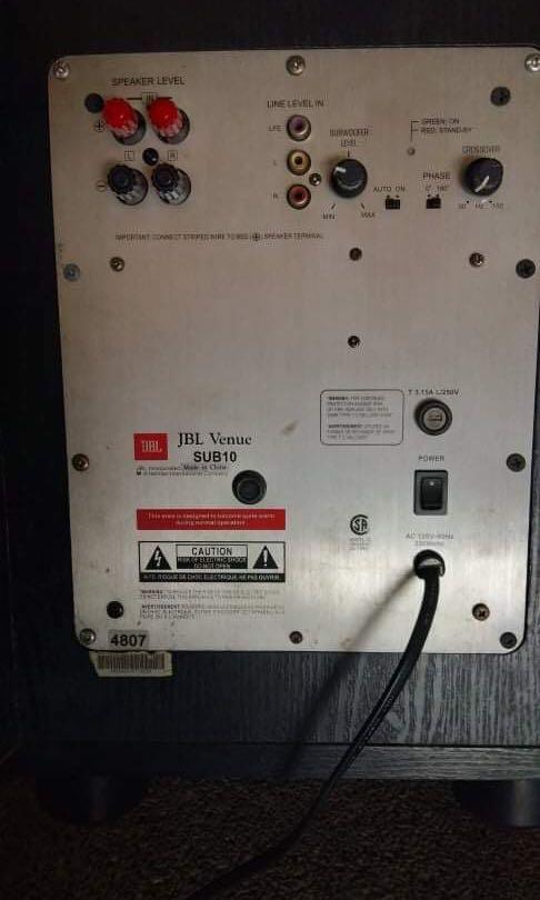 JBL SUB 10 Venue Series Powered Subwoofer, Audio, Soundbars, Speakers ...