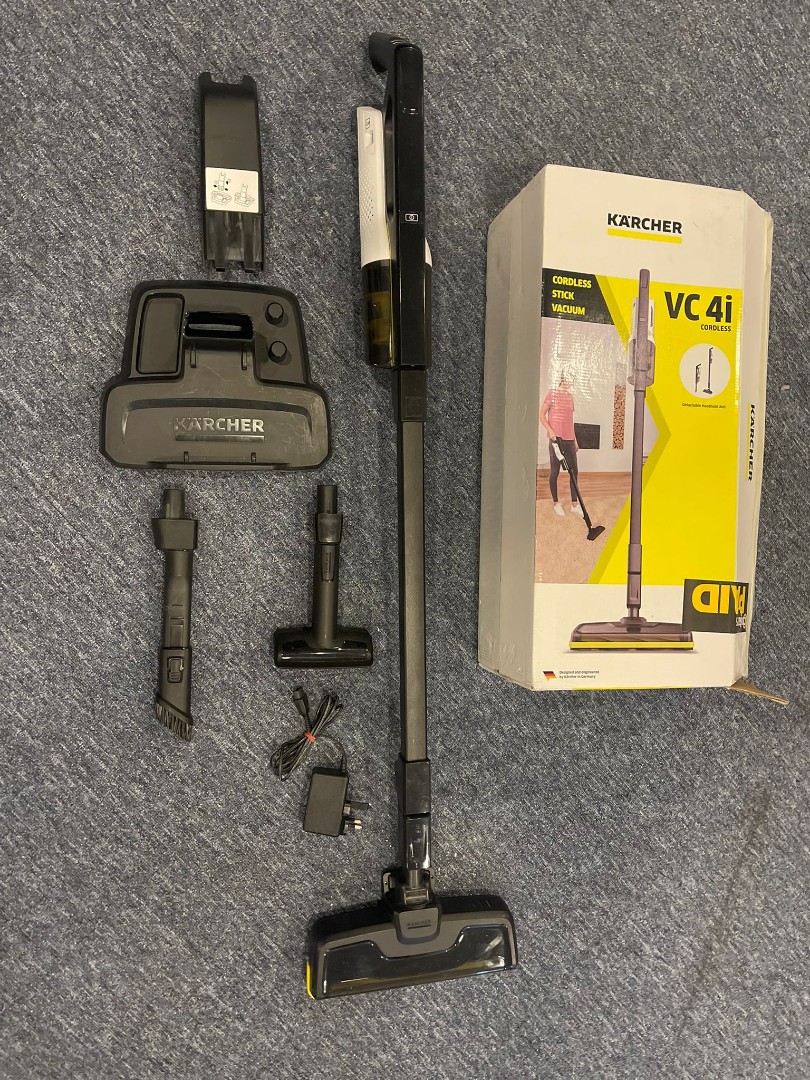 Karcher VC4i Battery-Powered Bagless Stick Vacuum Cleaner (Full set), TV & Home Appliances ...