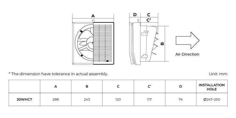 KDK Ventilating Fan | 20WHCT* , Furniture & Home Living, Bathroom ...