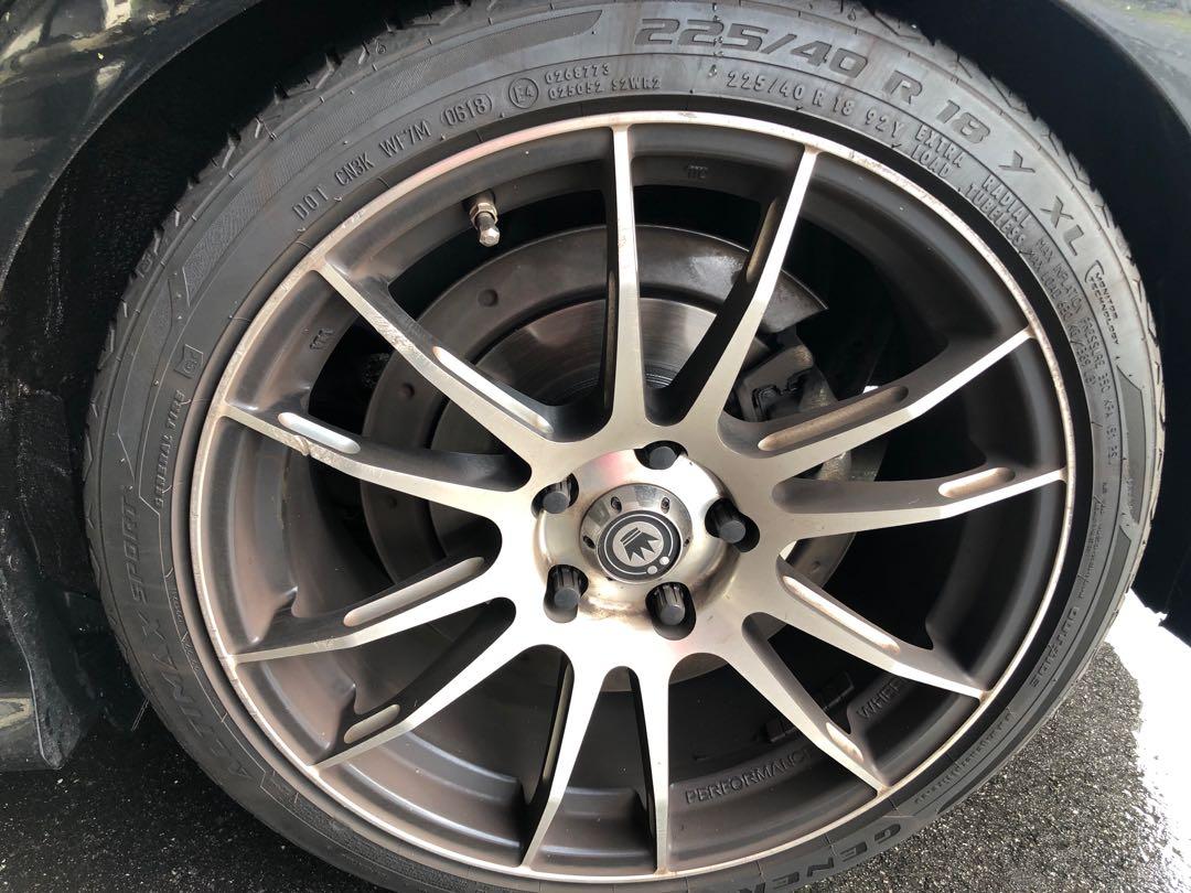 Konig 18” inch wheels 5x114.3, Car Accessories, Tyres & Rims on Carousell