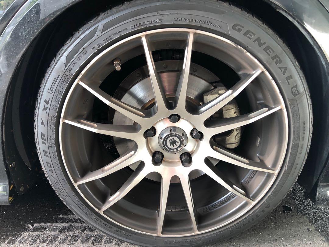 Konig 18” inch wheels 5x114.3, Car Accessories, Tyres & Rims on Carousell