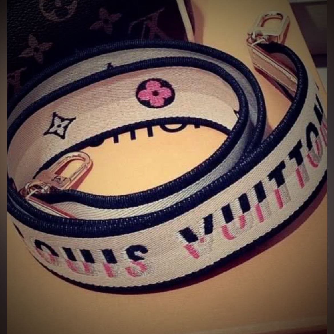 Louis Vuitton LV strap ~ authentic (Diane), Women's Fashion, Bags ...