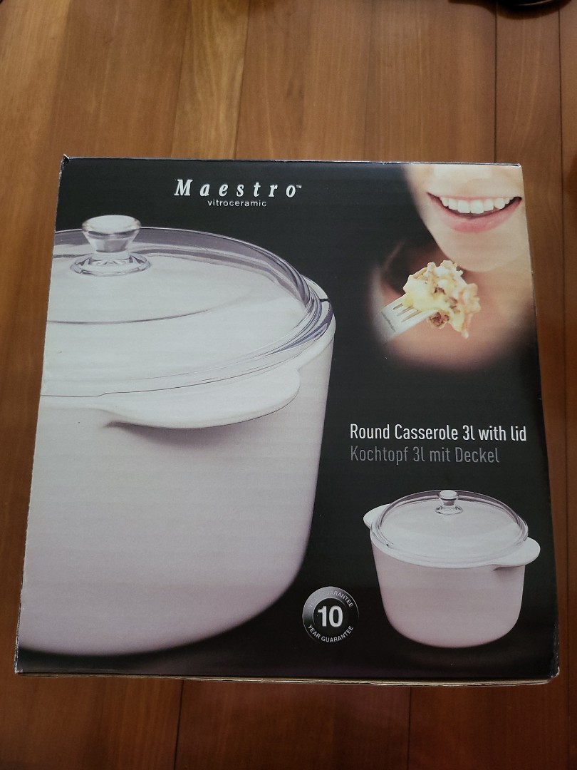 Maestro Vitroceramic Round Casserole Pot, Furniture & Home Living ...