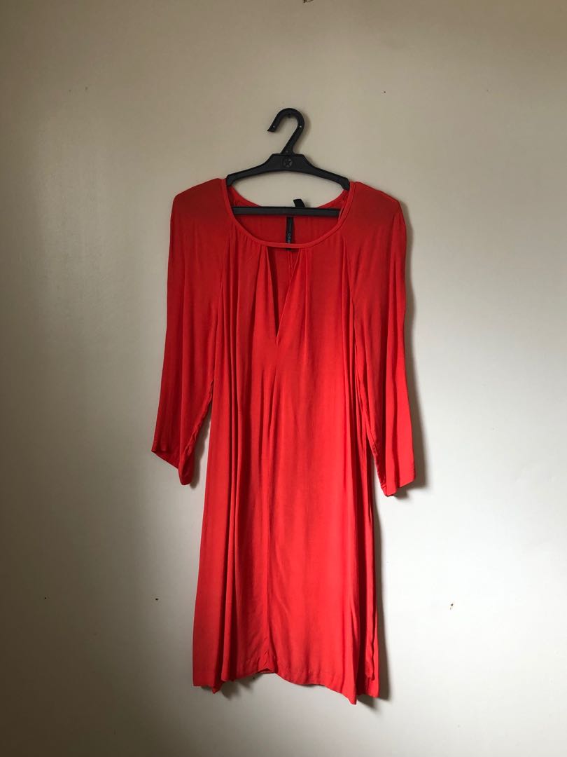 Mango Red Dress, Women's Fashion, Dresses & Sets, Dresses on Carousell