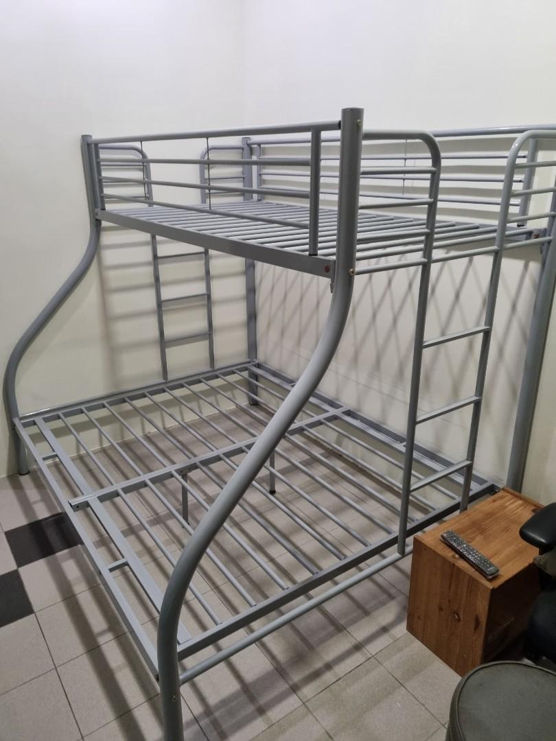 Metal double decker bed, Furniture & Home Living, Furniture, Bed Frames ...