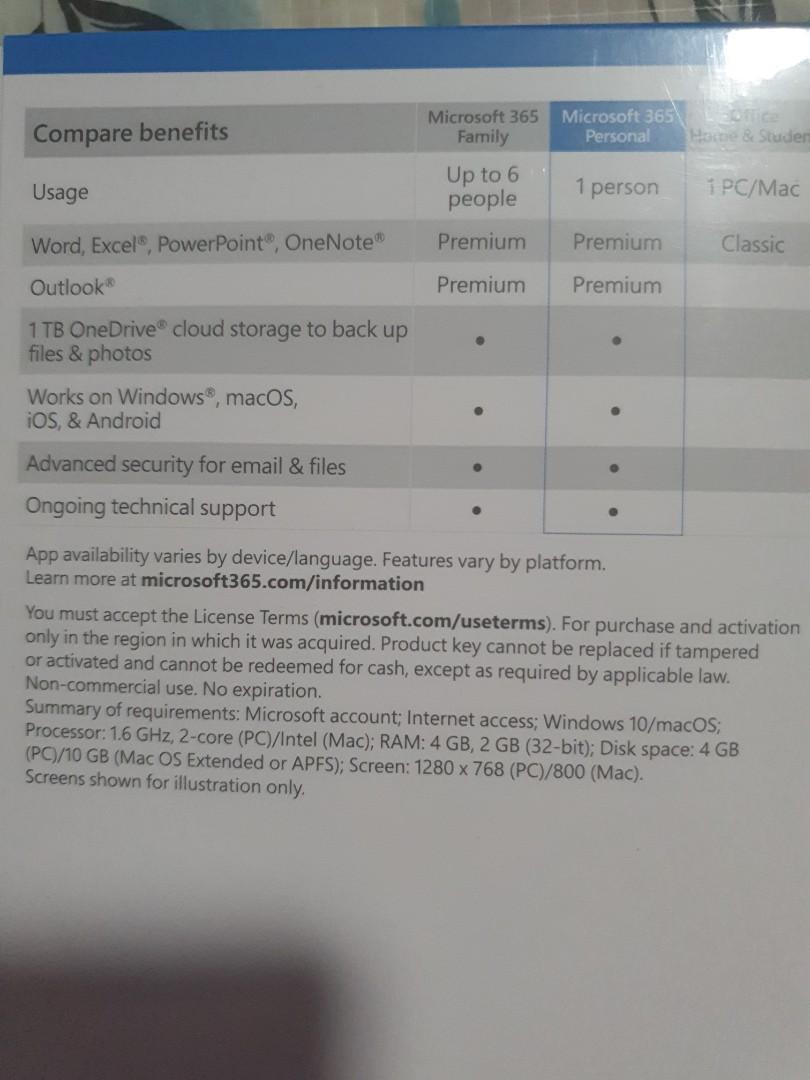 Microsoft 365- 1 year subscription, Computers & Tech, Parts ...