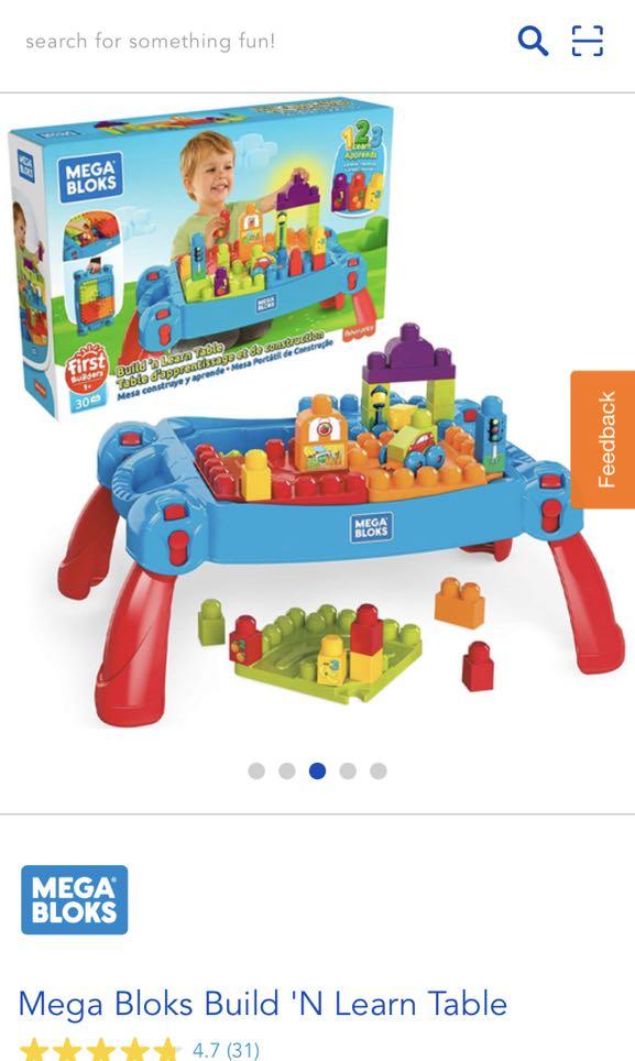 Toys New Mega Bloks Build 'N Learn Table for only $10, Babies & Kids ...