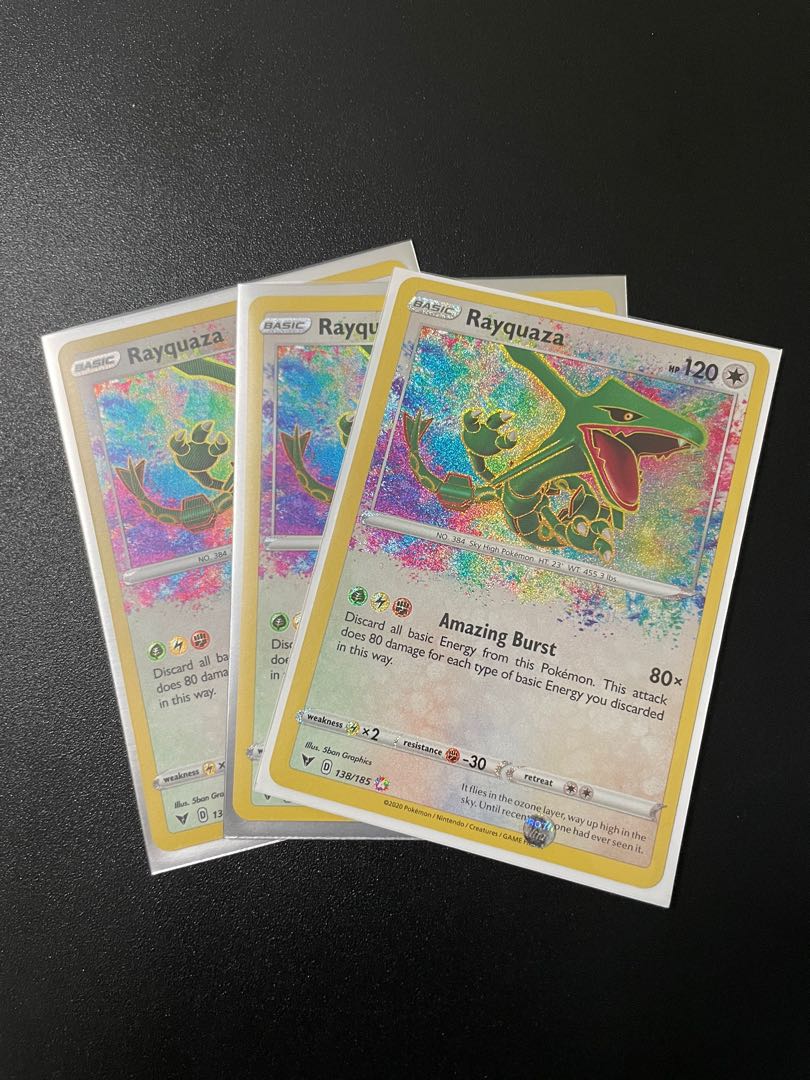 Pokemon TCG Rayquaza - 138/185 - Amazing Rare Sword & Shield: Vivid ...