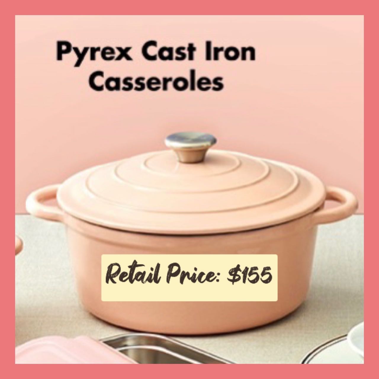 Sale! Pyrex 3.4L Cast Iron Casseroles, Furniture & Home Living ...