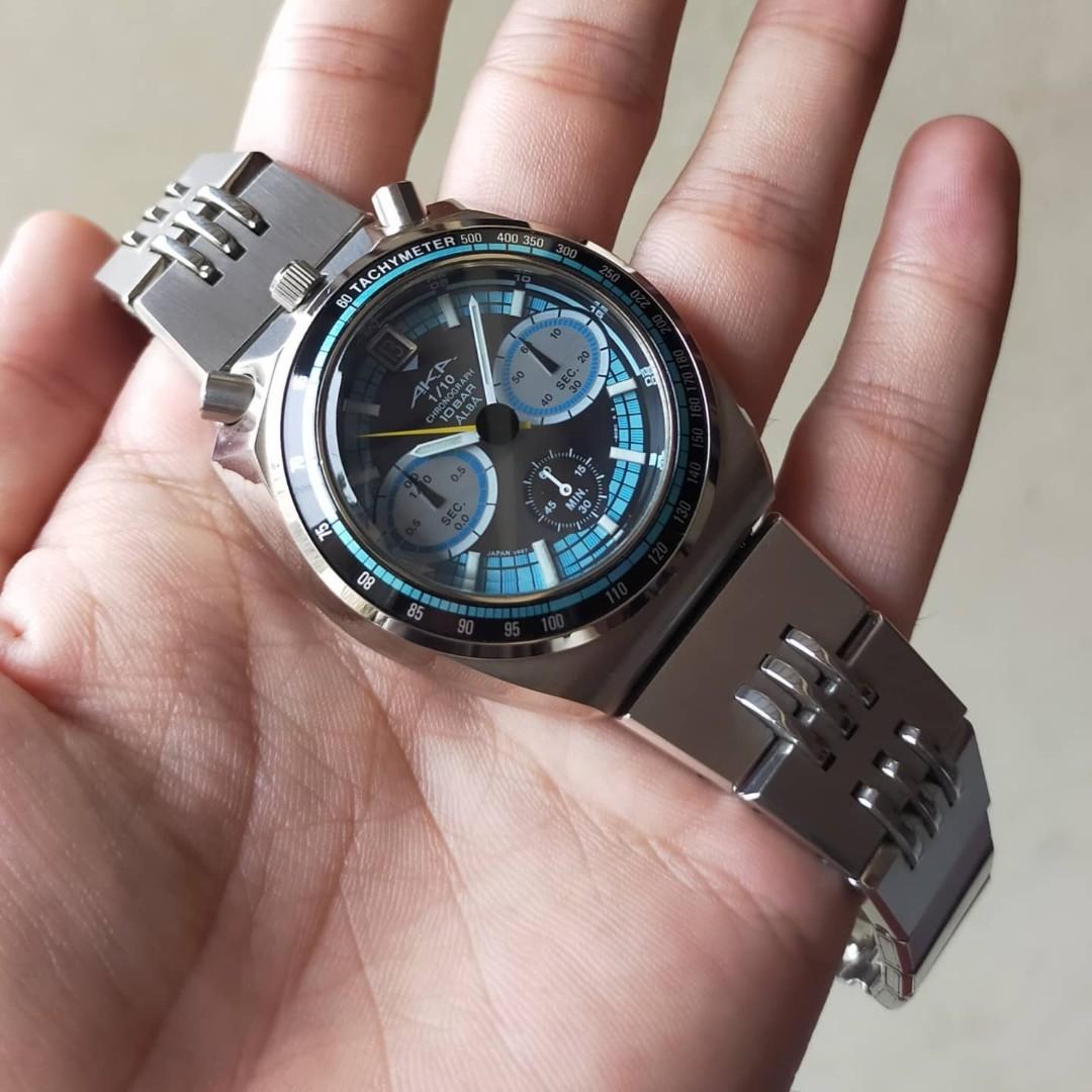 Seiko Alba Aka V657-6060 1/10 Chronograph Quartz Movement, Fesyen Pria ...